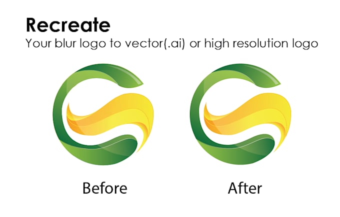Recreate your blur logo to vector or ai or high resolution by Net_head ...