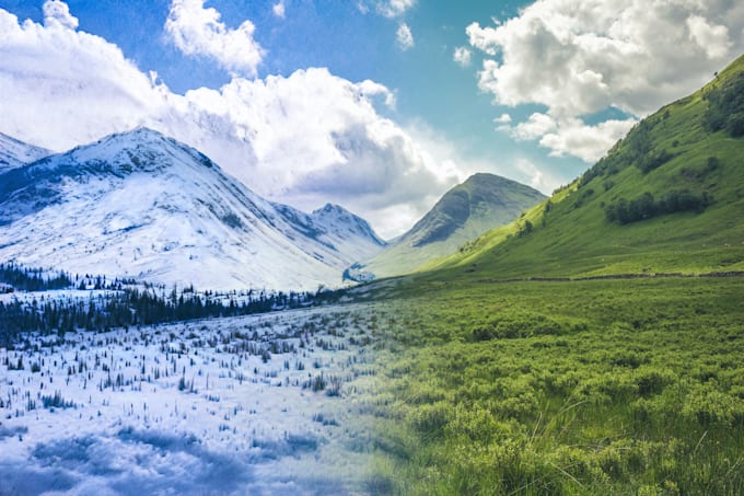 Change any season in your landscape photo by Kyddvisuals | Fiverr
