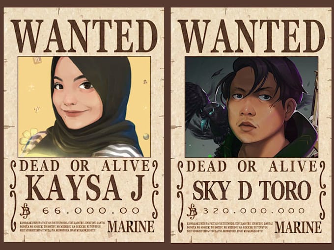 Create your one piece avatar with a cool illustration by Hiakusky | Fiverr