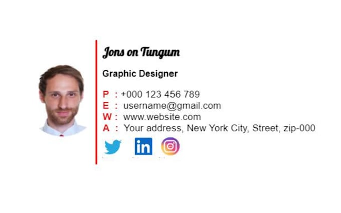 Design attractive clickable email signature html email signature by ... Design attractive clickable email signature html email signature by ...