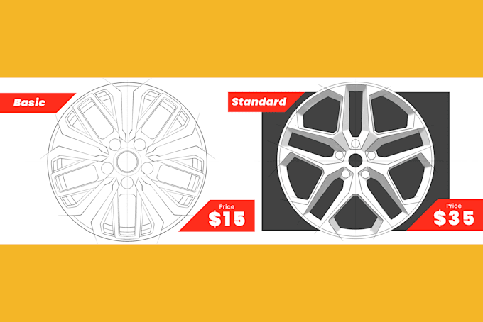 Design automotive rims wheels to visualize your idea by Randy_anjung ...