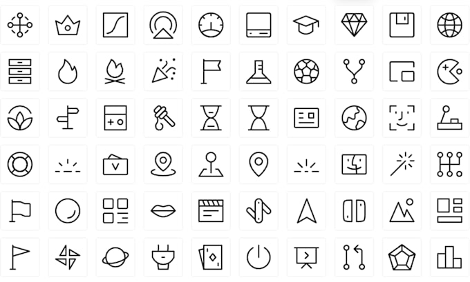 Design minimalist line icons for your website and app ui by Hi_question ...