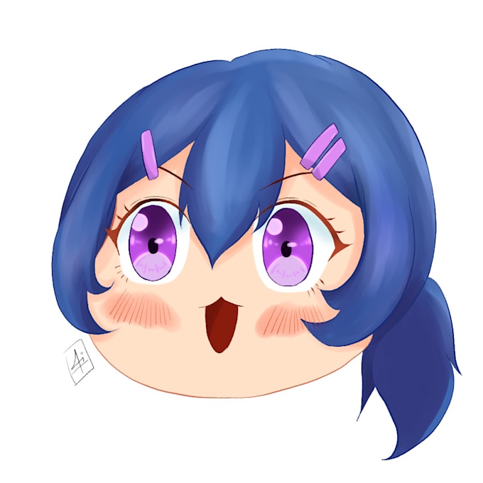 Draw your chibi head icon character by Ai_tea | Fiverr