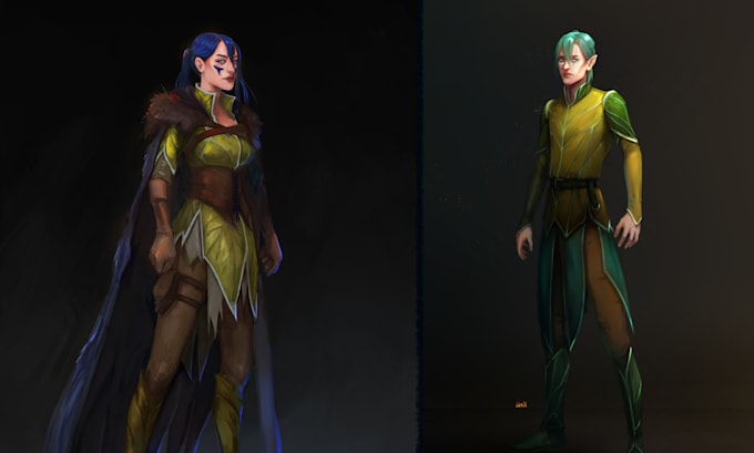 Draw a full body art, concept art or your dnd character by Justxania ...