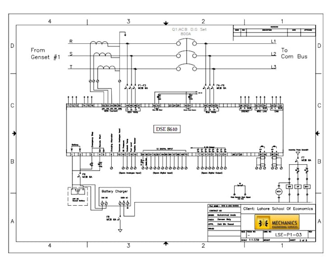Draw professional electrical schematic and sld drawings by Awais113475 ...