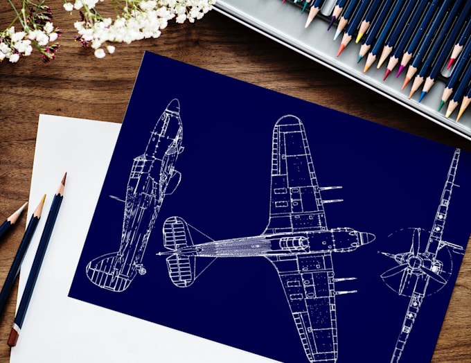 Create simple blueprint artwork by Bogieariesta | Fiverr