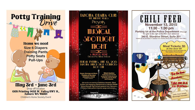 Create fun and interesting posters and flyers by Dgamlem | Fiverr