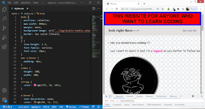 Tutor You In Html5 Css3 Javascript React And Node By Nidhaal Fiverr 