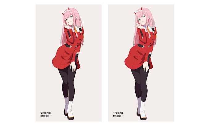 Do vector tracing anime or manga character by Aditkun | Fiverr