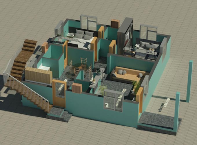 Design 2d,3d floor plans, elevations in revit plus renders by ...