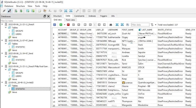 Search telegram data 1718372 groups 2967357 channels 175820817 members ...