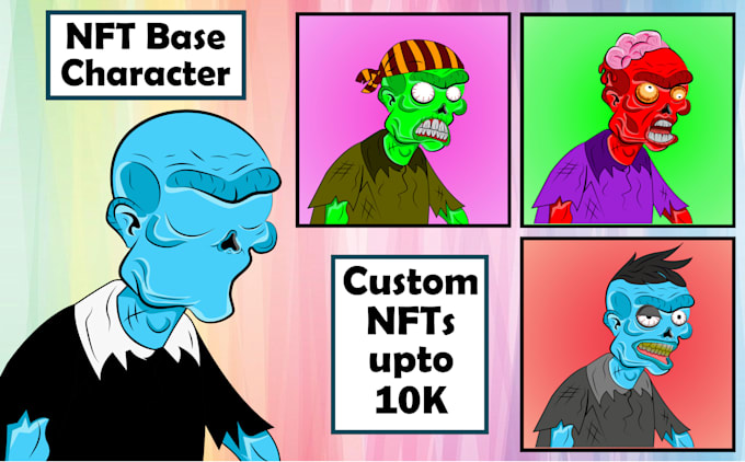 Draw unique nft arts and generate 1k, 10k nfts with metadata by Pix3l_art | Fiverr