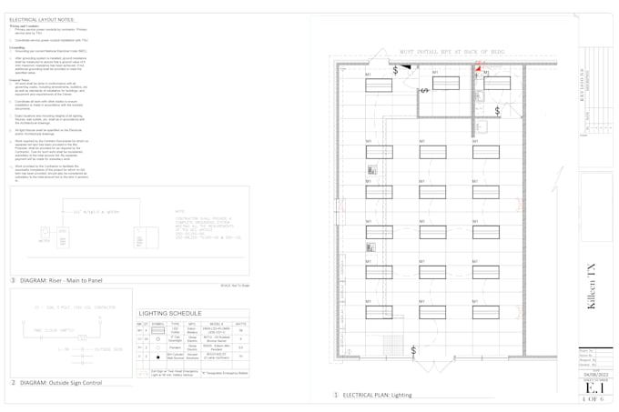 Draw an architectural, mechanical, electrical, plumbing plan, and mep ...