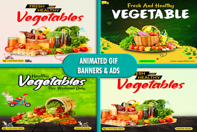 Design gif animated ads and animated banner by Rd_studio | Fiverr