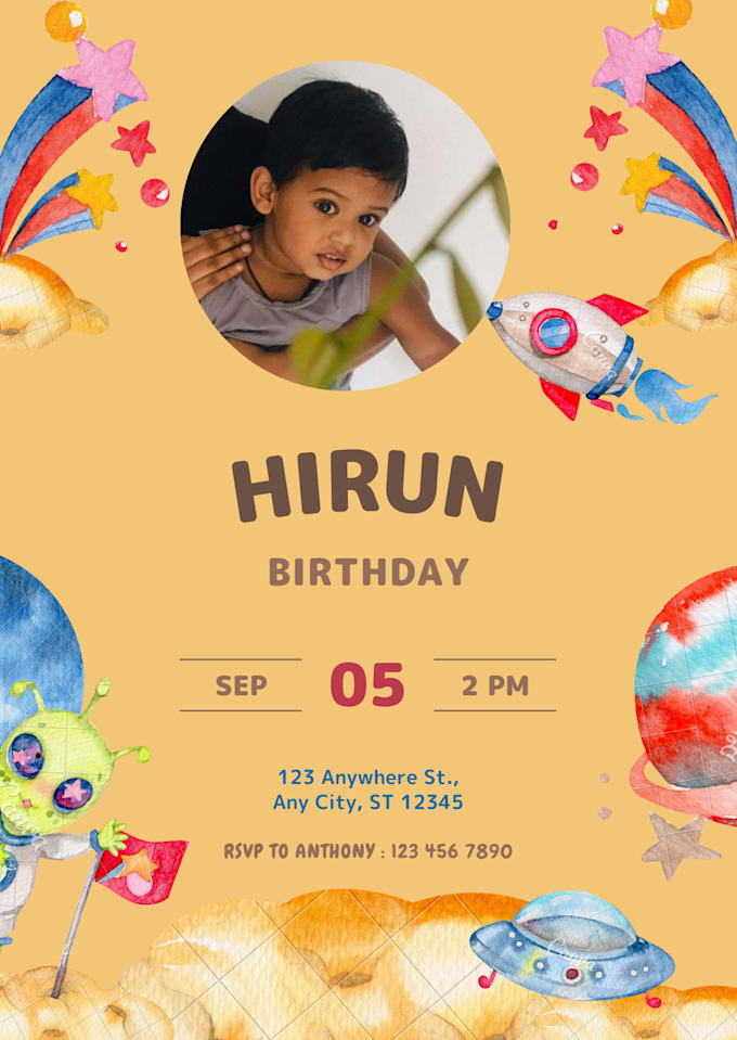 Desingn beautiful invitation cards for your party by Bikkitv | Fiverr