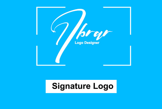 Design handwritten signature logo by Ibrar_rasheed | Fiverr