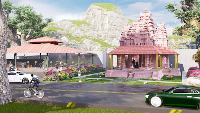 Create temple architectural models and renders by Kakarot123114 | Fiverr