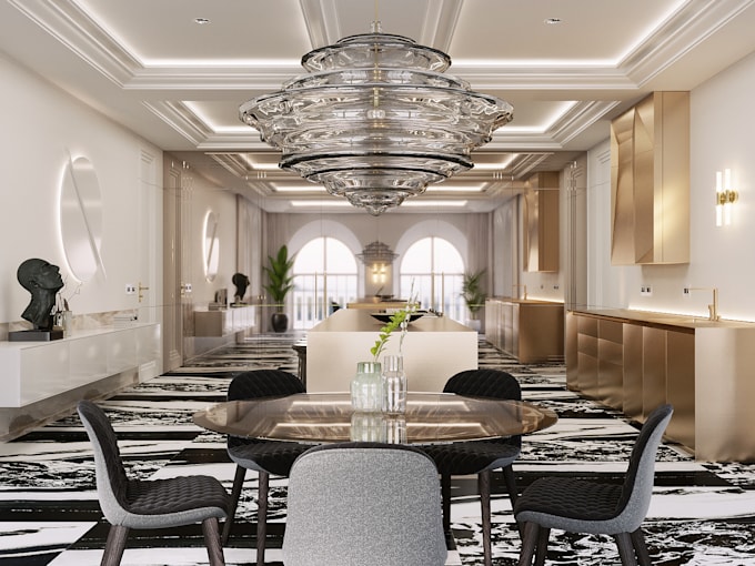 Model and render super high end residential interiors by Peterschmidtt ...