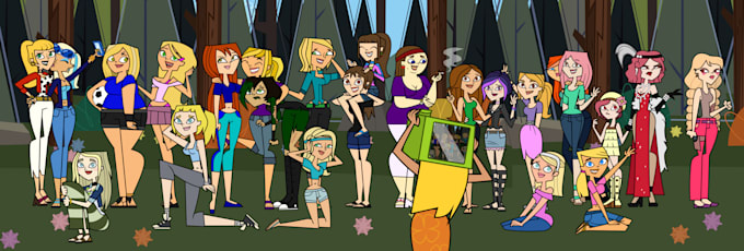 Draw A Group Photo Of Your Total Drama Island Characters By Lianaz Fiverr