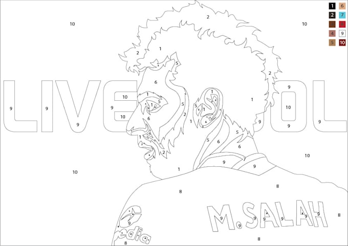 Create your face photo to simple paint by numbers by Asnan_aandd | Fiverr