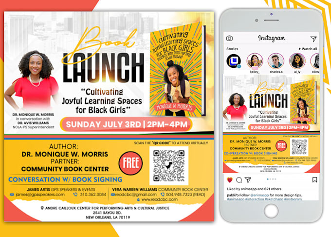 Design an amazing book release, book launch, cover page and church ...