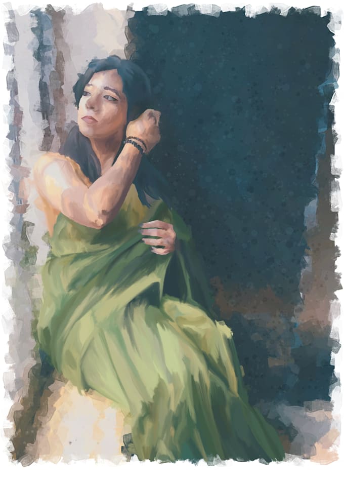 Make a digital acrylic portrait of you by Saint_arko | Fiverr