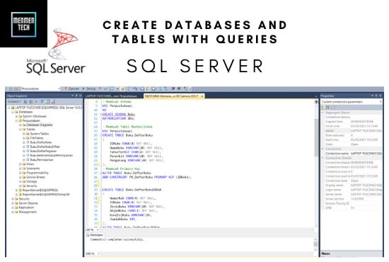 Create table schema and query in sql server database by Klemens12 | Fiverr