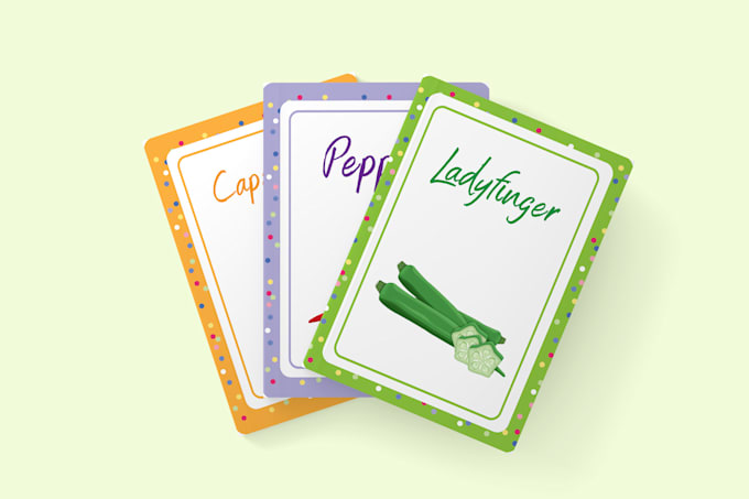 Design flashcard for kids by Sumona_designer | Fiverr