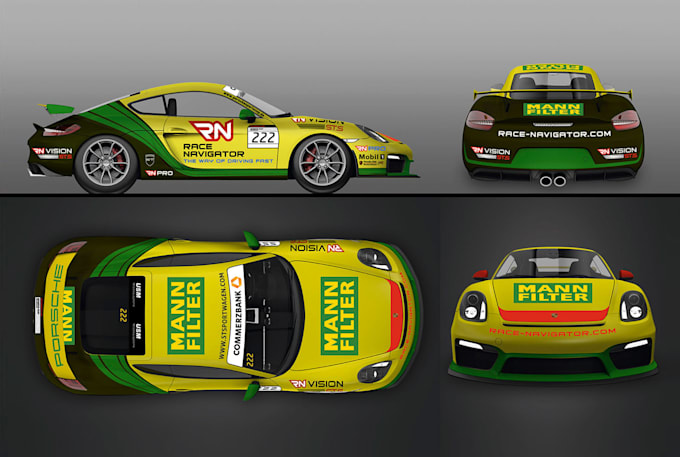 Make branding racing car wrap, livery car wrap, sports car wrap, racing ...