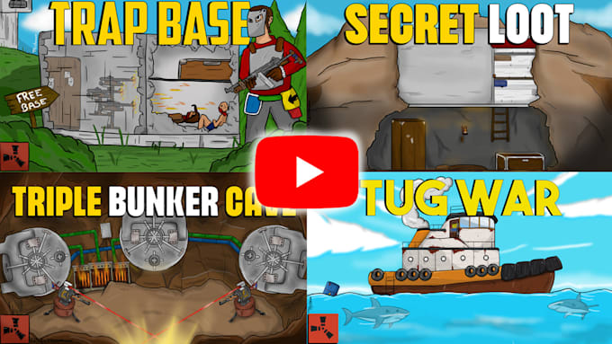 Draw you a rust cartoon thumbnail by Tristannnx | Fiverr