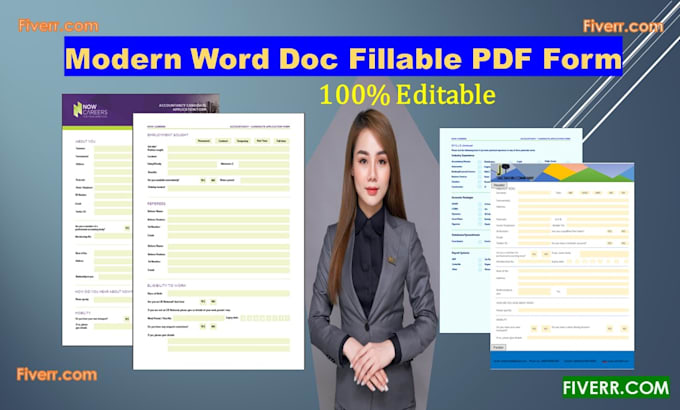 Modern word doc create, design and redesign fillable pdf form by ...