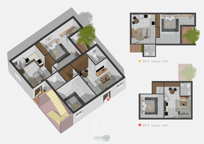 Do architectural planning, produce 2d drawings, and axono by ...
