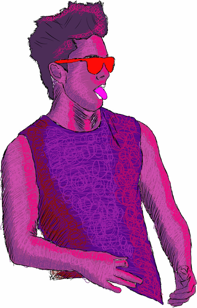 Draw your abstract pose with color by Born_at_all | Fiverr