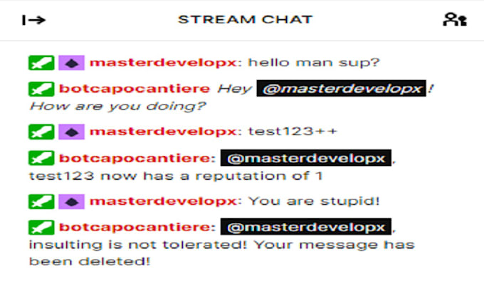 Make you a custom twitch chat bot by Masterdevelopx | Fiverr