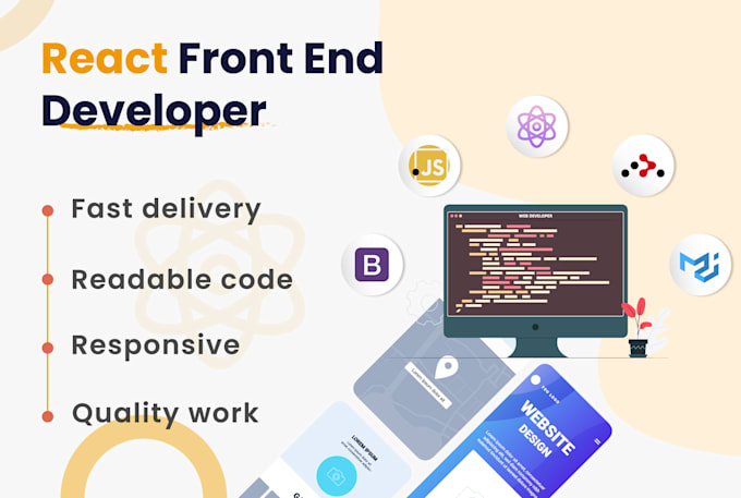 Be your front end web developer in react js by Moinuddin3188 | Fiverr