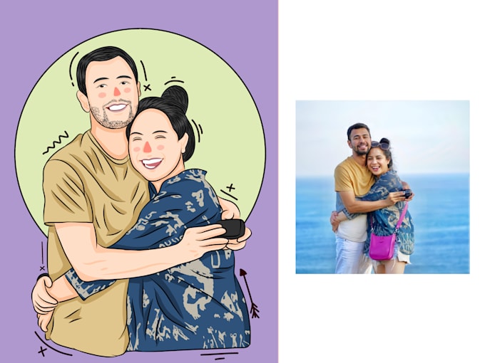 Do unique cartoon face illustration by Hadigolucky | Fiverr