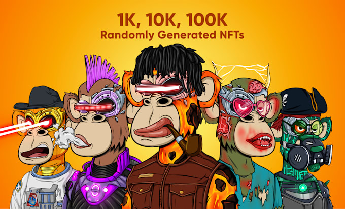 Create randomly generated nft art collection of 1k, 10k by Coullax | Fiverr