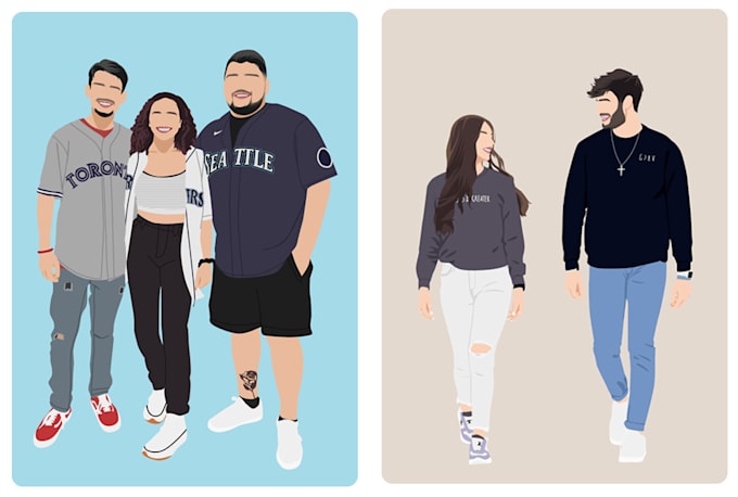 Draw minimalistic flat vector illustration of your ootd by ...