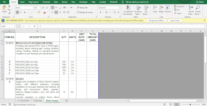 Do material takeoff, pricing and bill of quantities, boq using ...