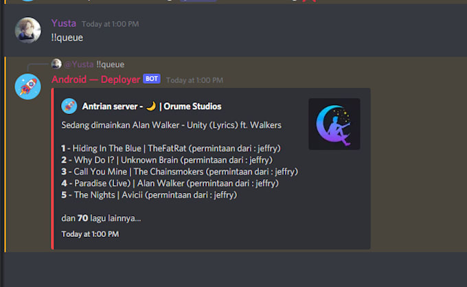 Create a custom discord bot by Notyusta | Fiverr