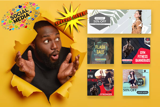 Designs social media posts, fb insta post, ads, banner ads by ...