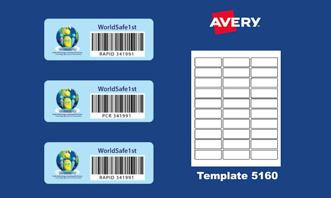 Create bulk avery labels with a unique barcode and variable by ...