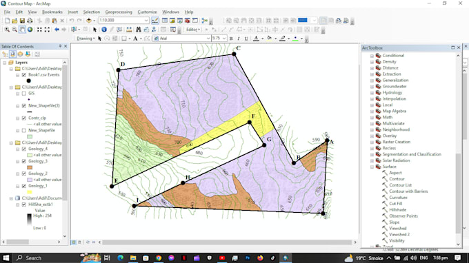 Do georeferencing, digitization, contours, geology, mapping by Adilmukhatar | Fiverr