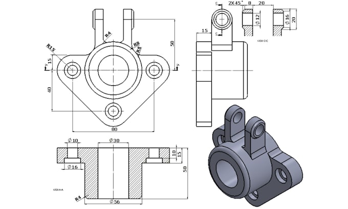 Create 3d cad model and 2d drawings for your product design by ...