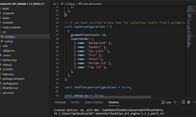 Create generate nfts from your own art, with metadata by Bilal_daoudi ...