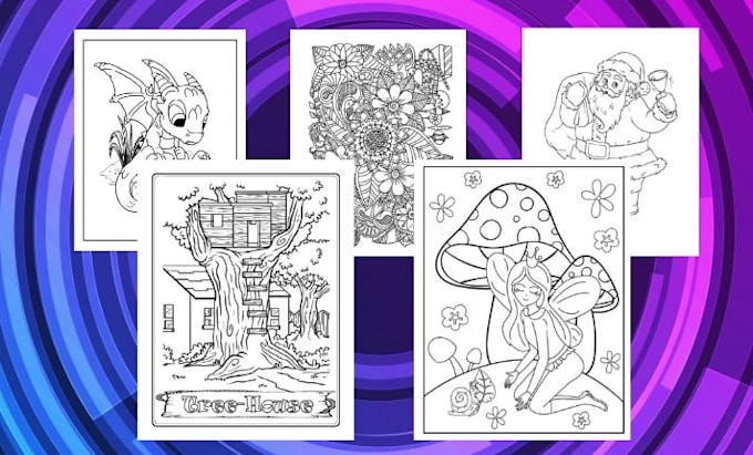 Send 3500 coloring pages for kids and adults by Stswriting | Fiverr