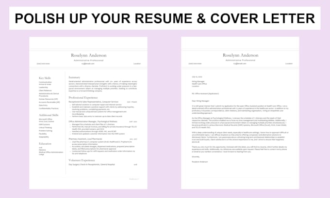 Polish, edit, and proofread your resume or cover letter by Clairisa ...