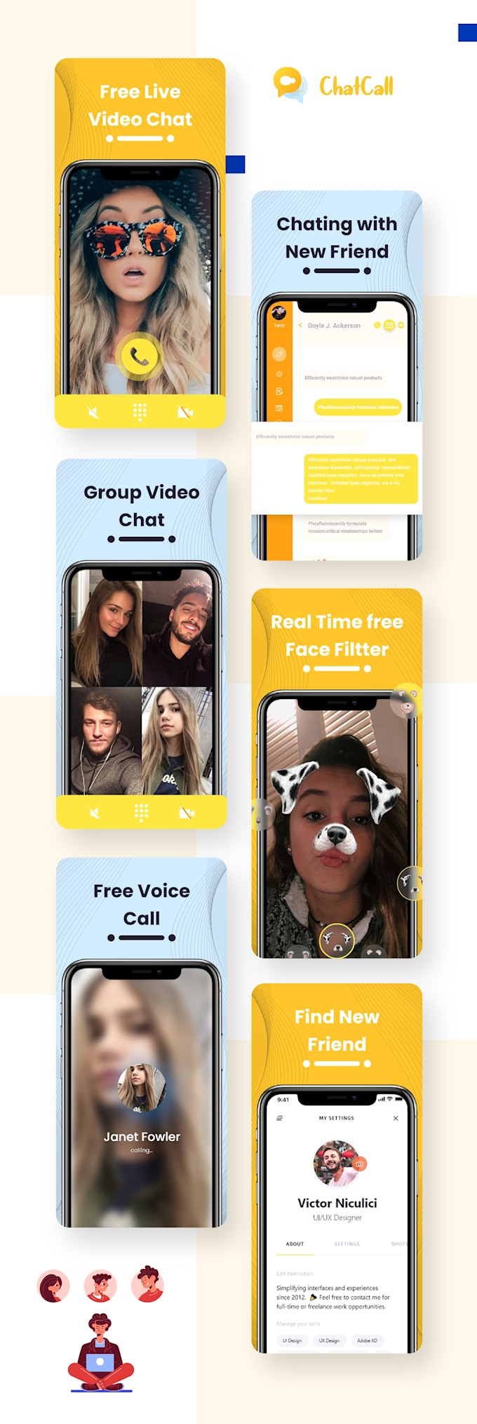 Design custom chat call all app as per requirements by Akshay9608 | Fiverr