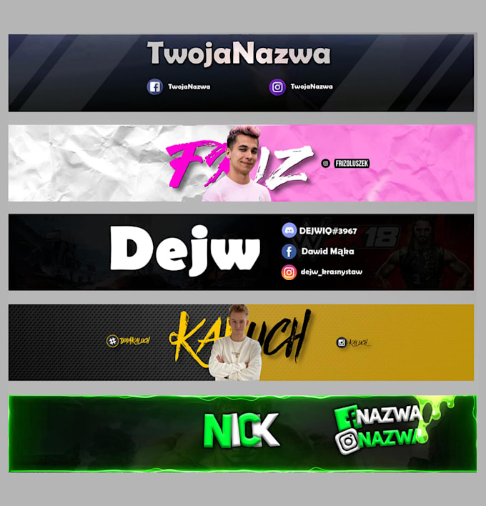 Make for you avatar, banner, overlay, thumbnail and simple logo by ...