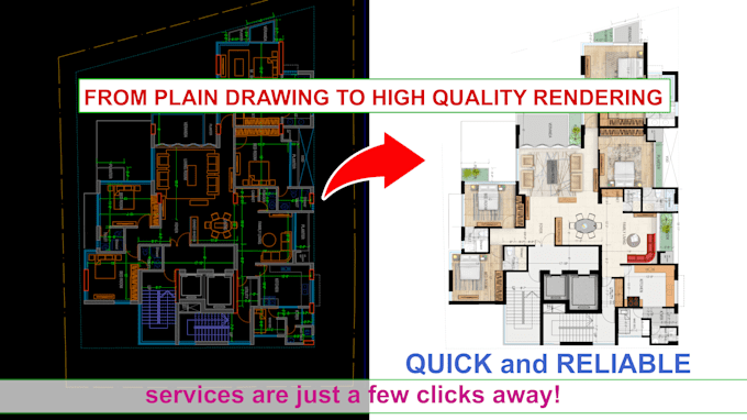 Render architectural or interior floor plans elevations sections by ...